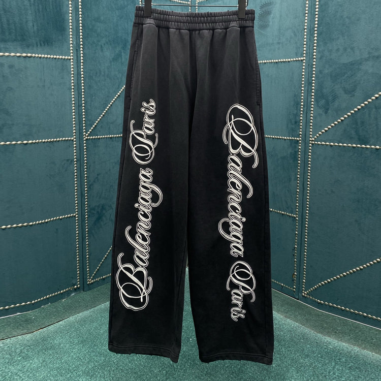 BALENCIAGA 25ss new CURSIVE BAGGY pants mid waist – My Store