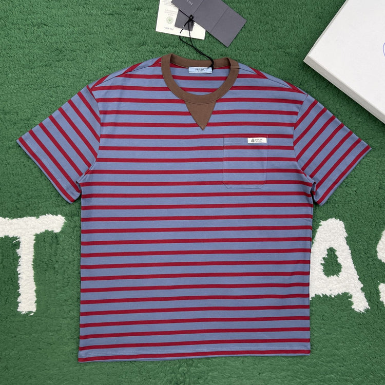 Prada Oversize striped plain knit T-shirt – My Store