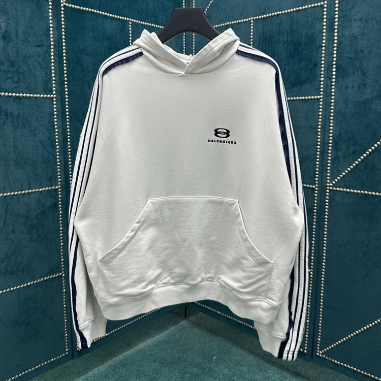 Balenciaga 25ss New Unity Sports Icon Hoodie in White-Gray and Navy Bl ...